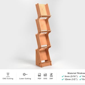 DIY CNC Display Stand Plans. 6 Retail Shelf Designs Bundle – Svg, Dxf ...