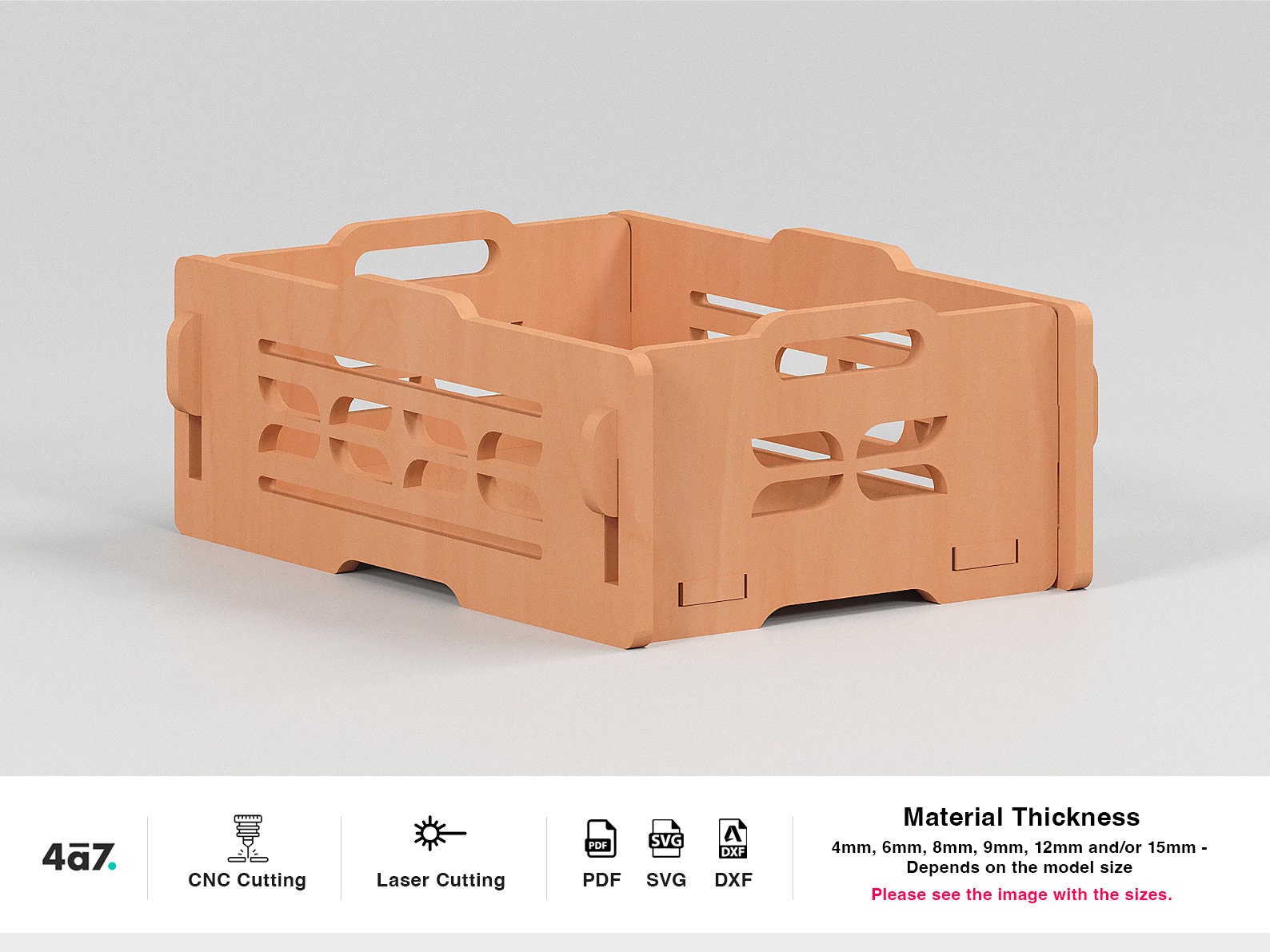 CNC Laser Cut Stackable Wooden Crate Plan (digital File) - Etsy
