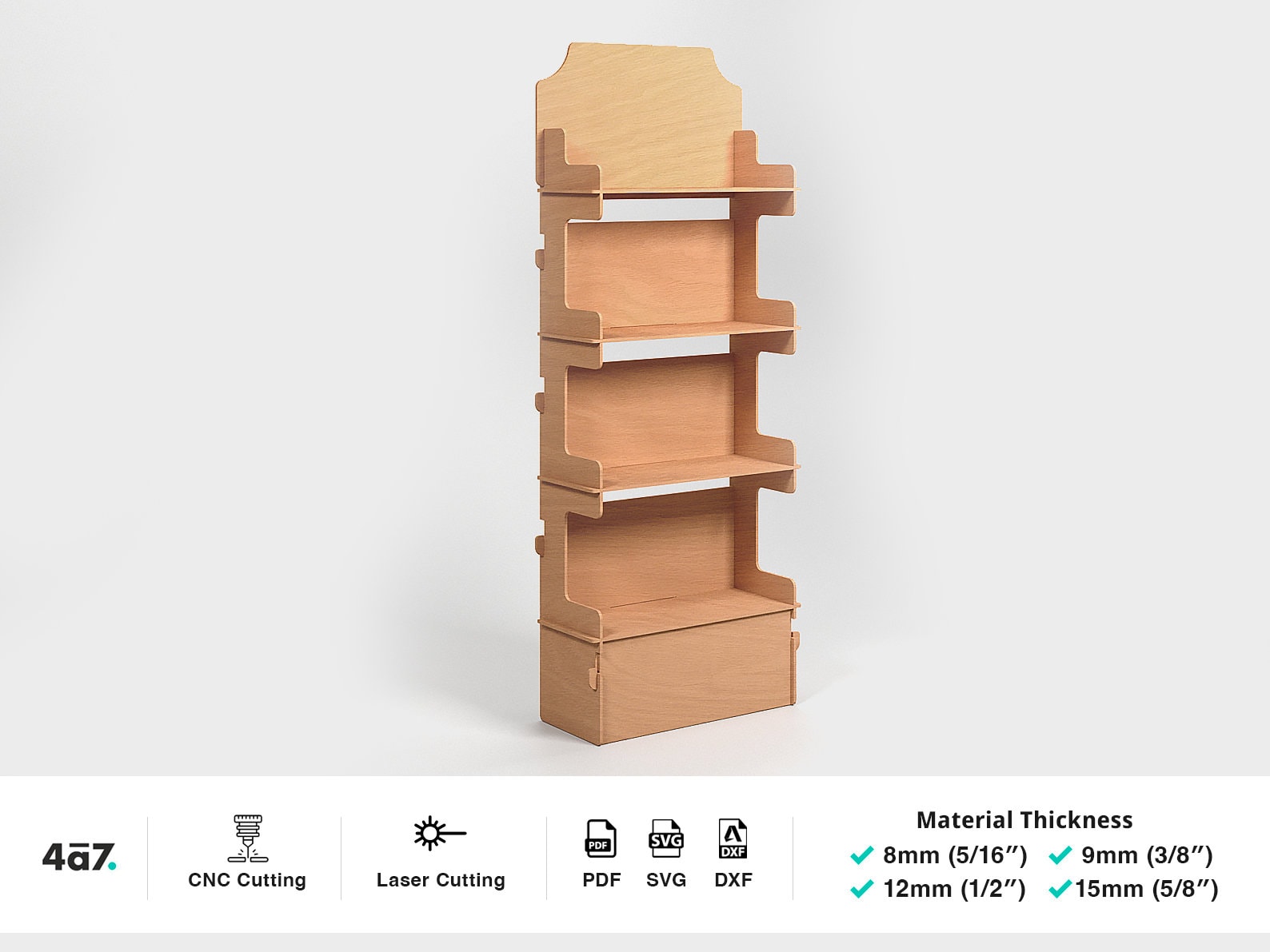 Display Shelves Flatpack Combo Digital Cnc Cutting Files Bundle. Svg ...