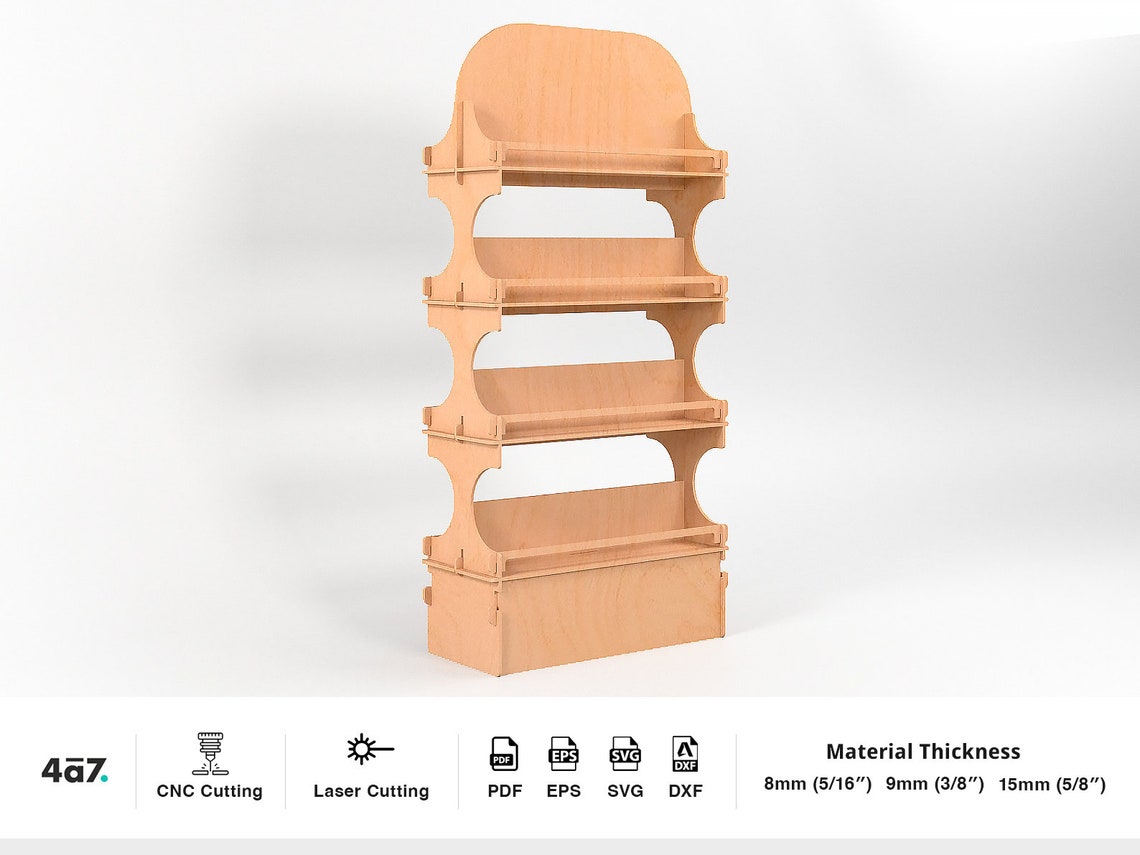 Free Standing Display Stand Vector Files. SVG, Pdf, Dxf Vector File ...