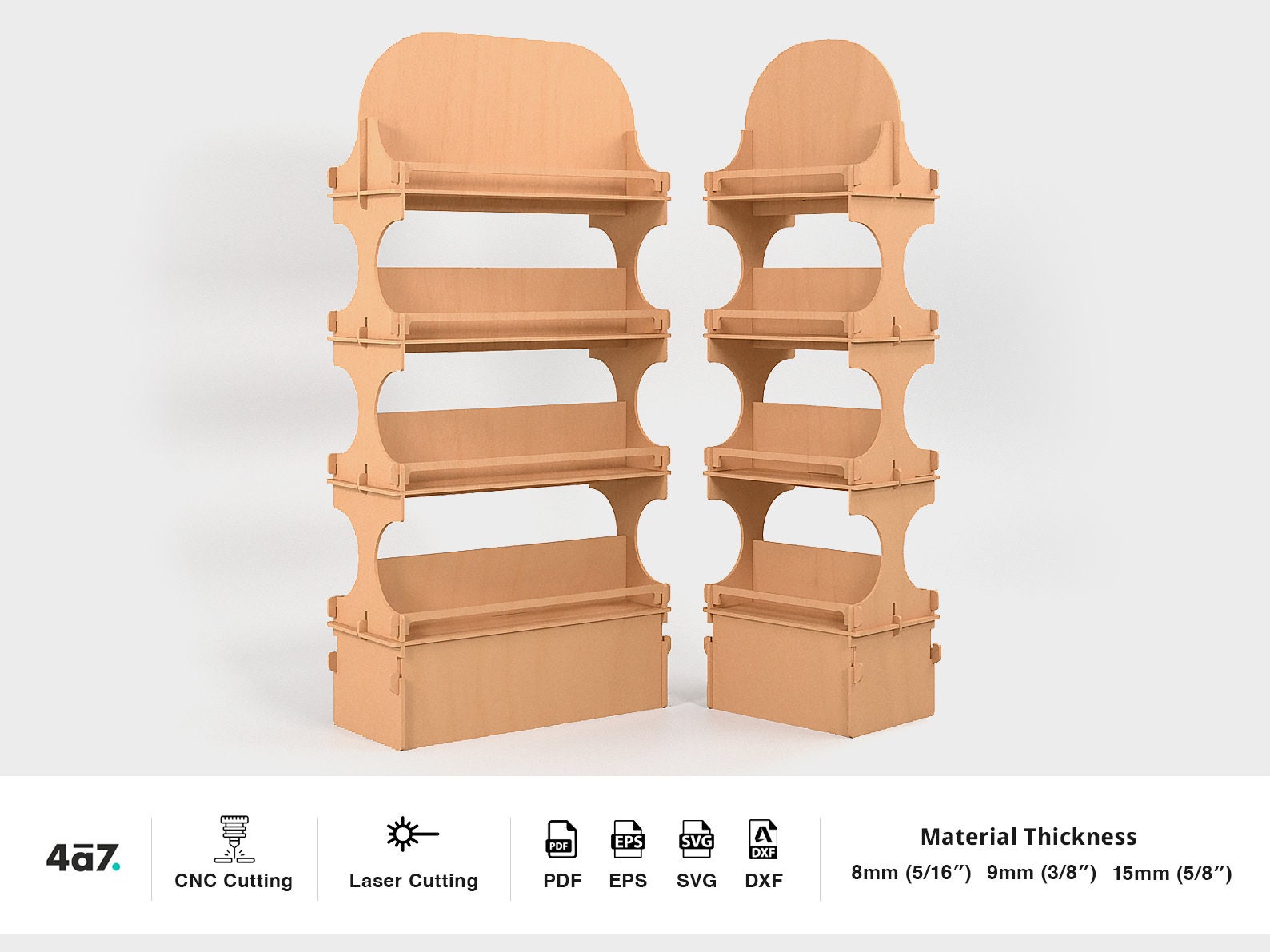 Free Standing Display Stand Vector Files. SVG, Pdf, Dxf Vector File ...