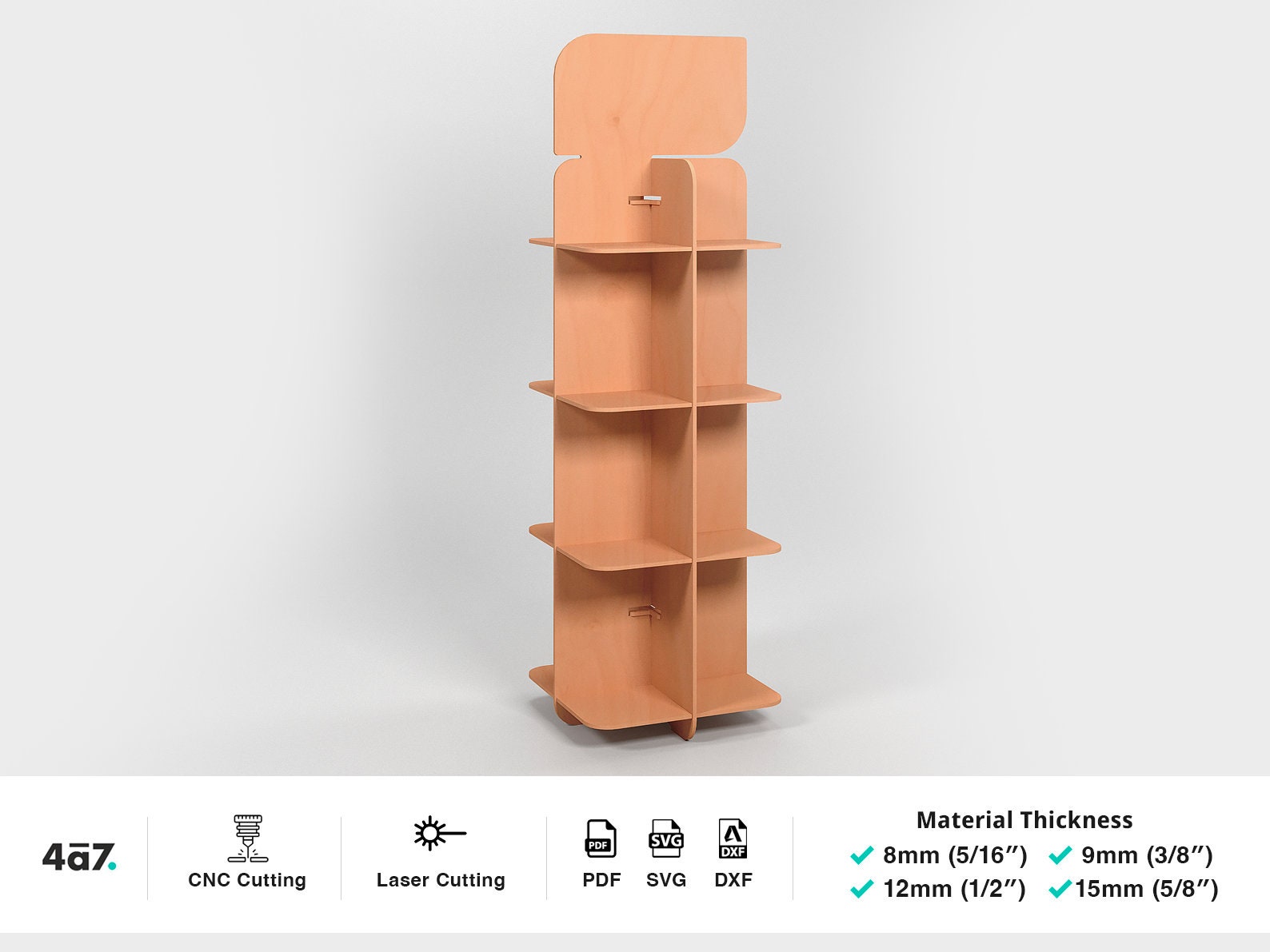 Product Display Shelf Cut Machine File. CNC Router and Laser Cutting ...