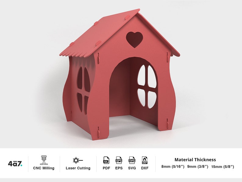 SVG Digital Download Files of Play Indoor House for Children. Playhouse ...