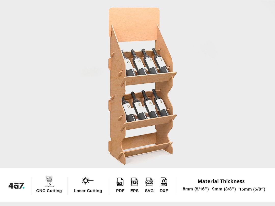 Digital Flatpack Display Stand Files for Wine or Other Bottled Drinks ...