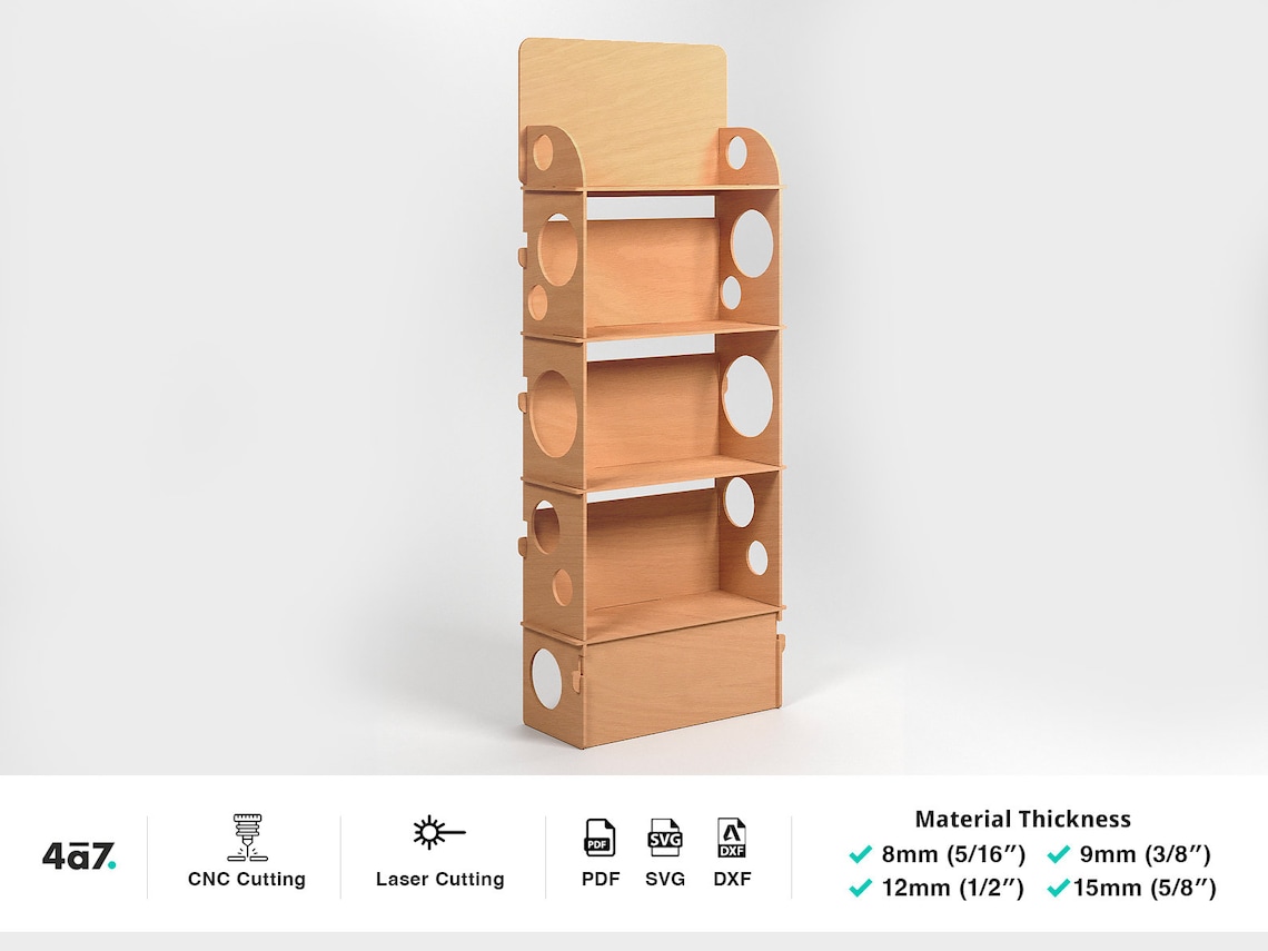 Display Shelves Flatpack Combo Digital Cnc Cutting Files Bundle. Svg ...