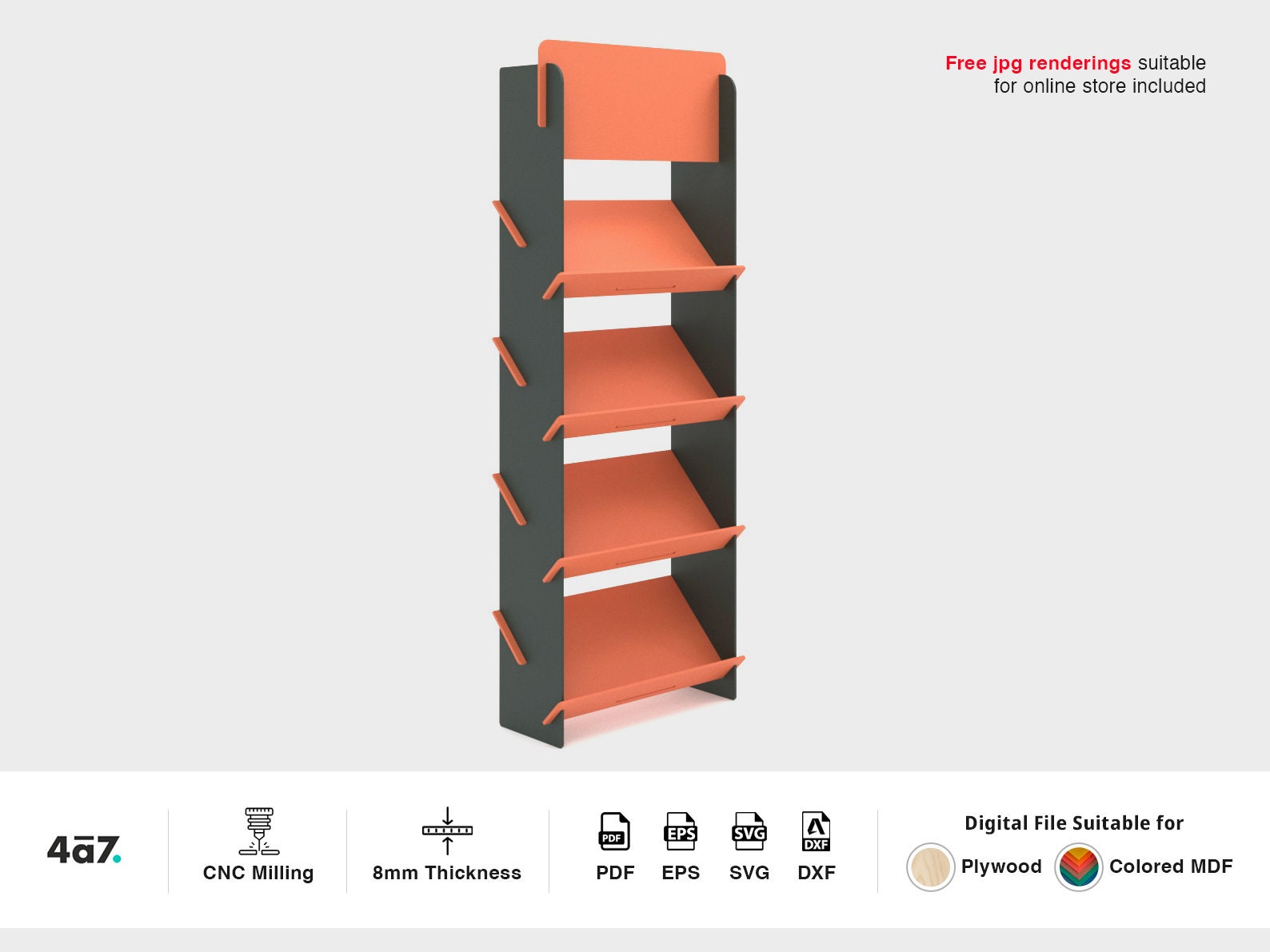 Trade Display Stand Suitable for Plywood and Colored Mdf. Shelf Svg ...