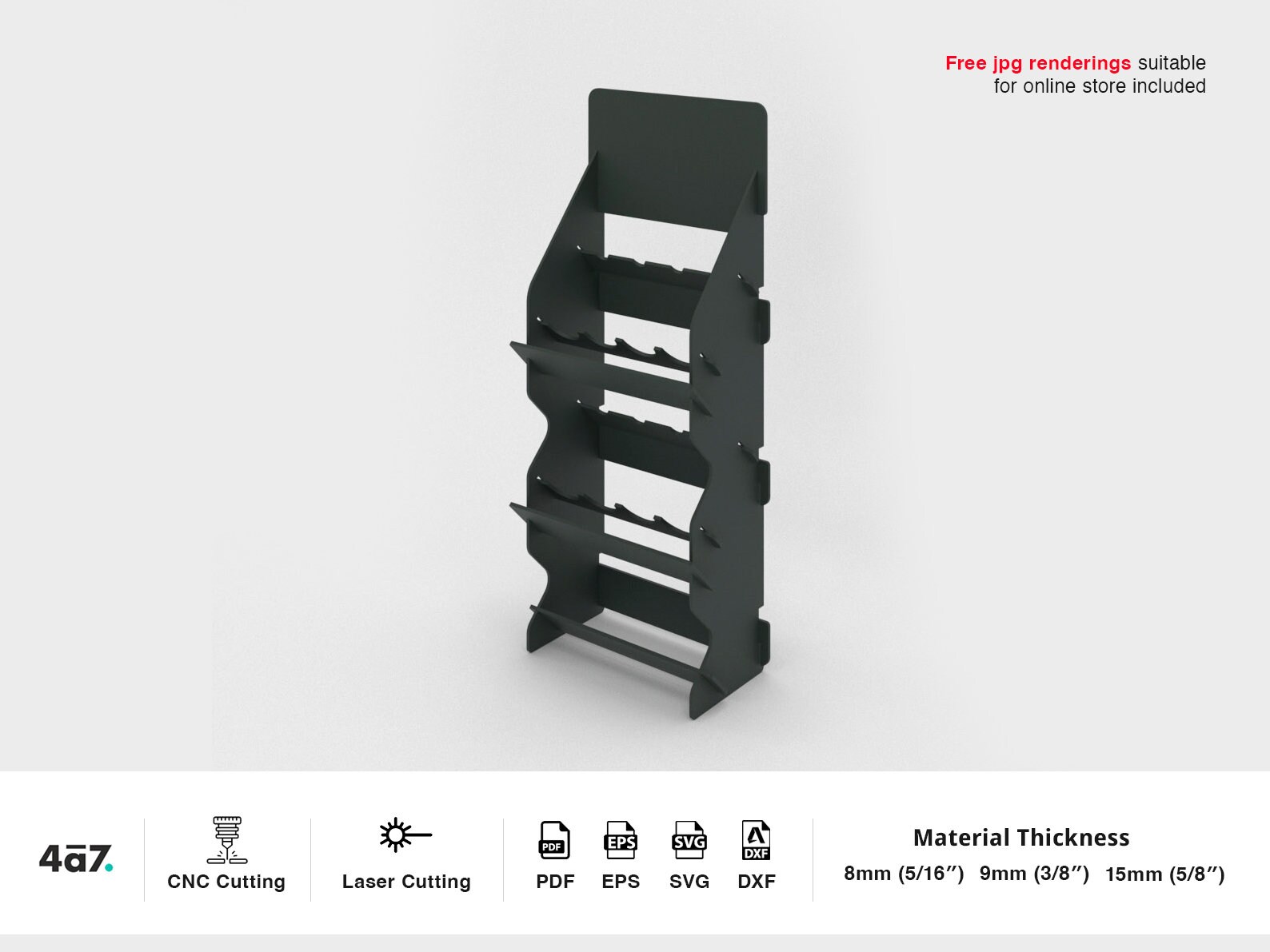Digital Flatpack Display Stand Files for Wine or Other Bottled Drinks ...