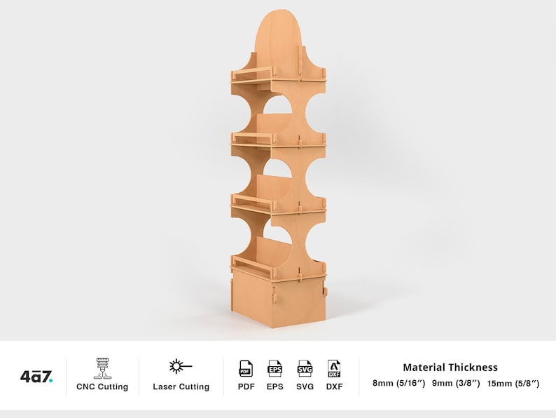 Free Standing Display Stand Vector Files. SVG, Pdf, Dxf Vector File ...