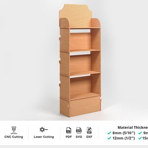 Display Shelves Flatpack Combo Digital Cnc Cutting Files Bundle. Svg ...