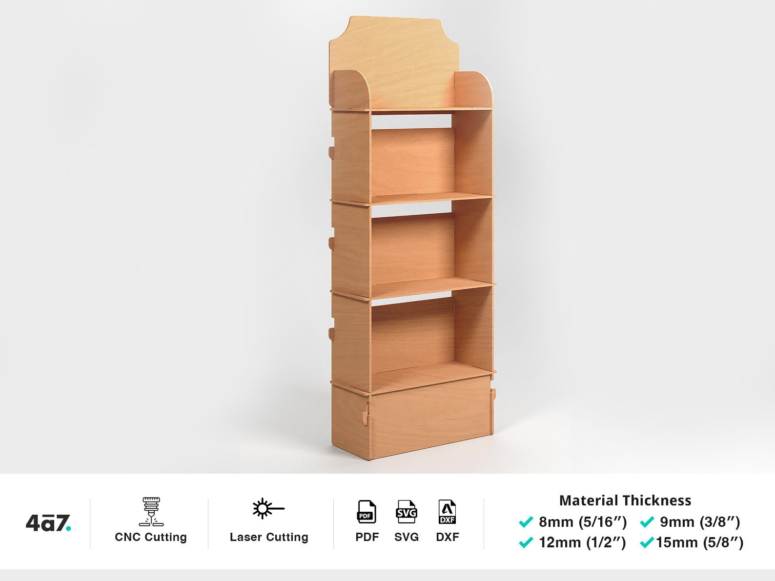Display Shelves Flatpack Combo Digital Cnc Cutting Files Bundle. Svg ...