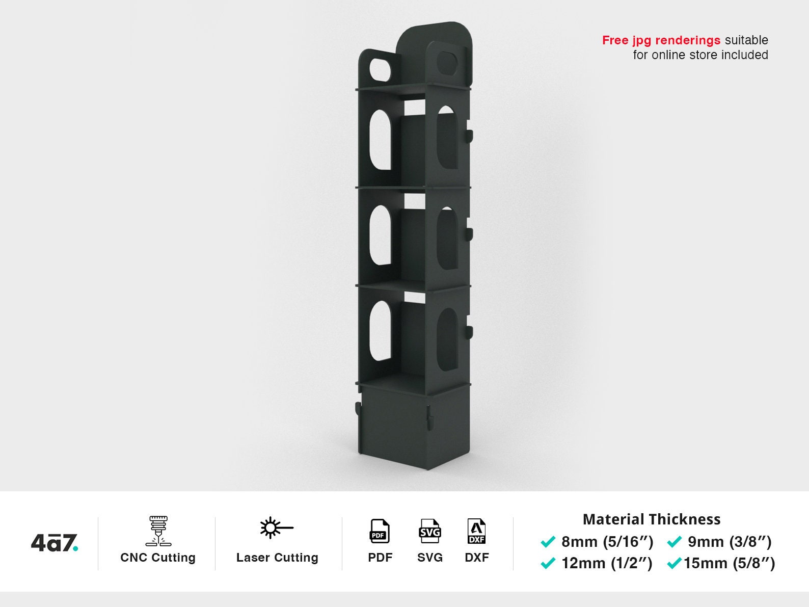 Display Stand CNC Cut Svg File, Display Stand Files, Vector Files for ...