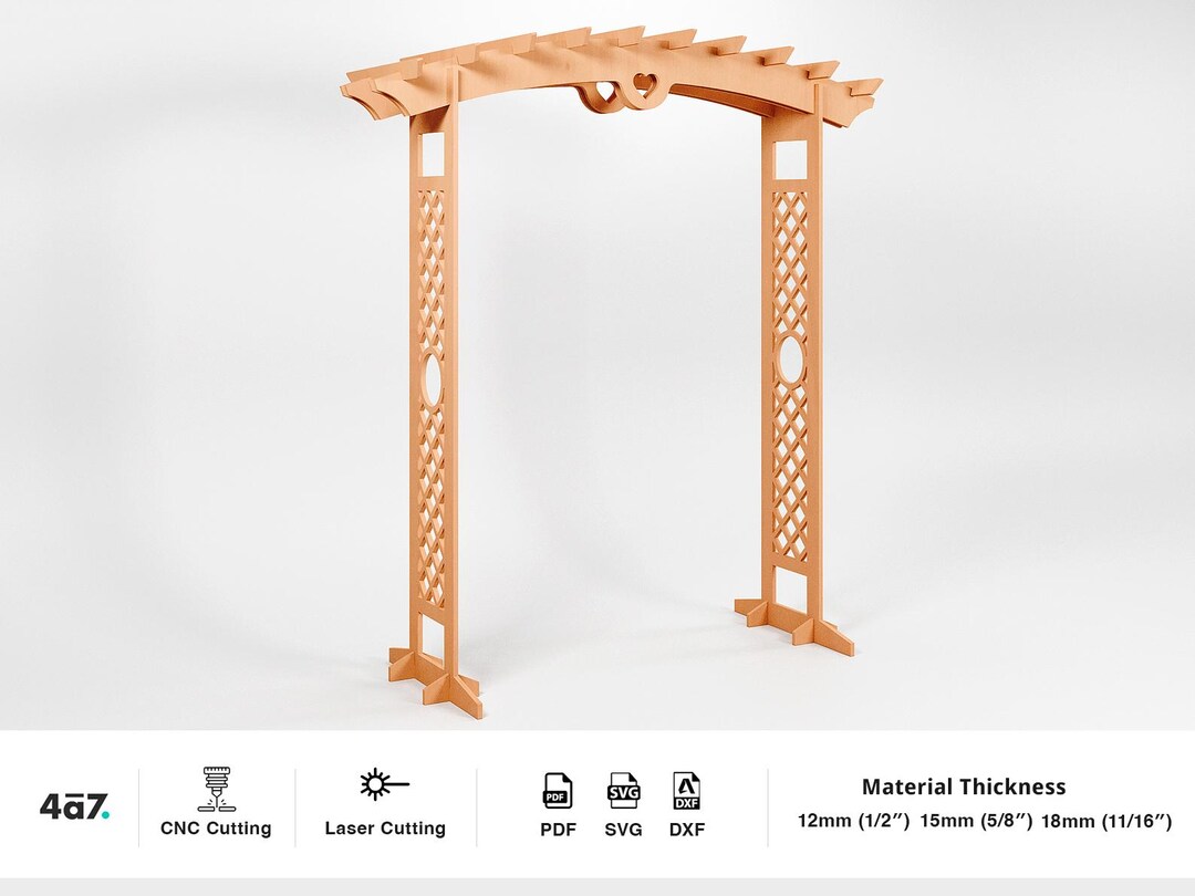 Portable Wedding Arbor DIY Build Plans | CNC Cutting Machine Template ...