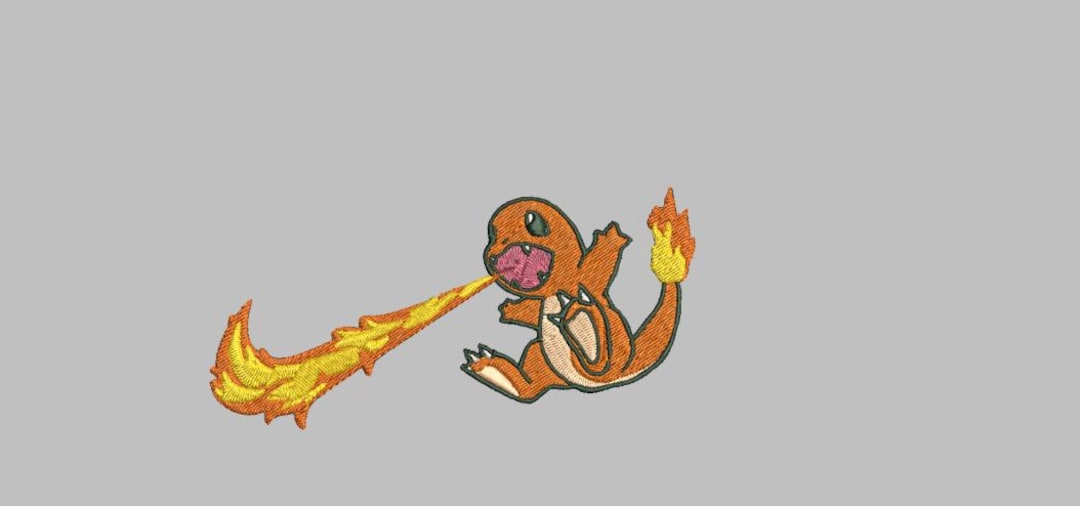 Charmander Charmander Pokemon – Machine Embroidery Design (digital ...