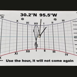 Real Custom Sundial Accurate Time, Date, Solstices, Equinoxes, Analemma ...