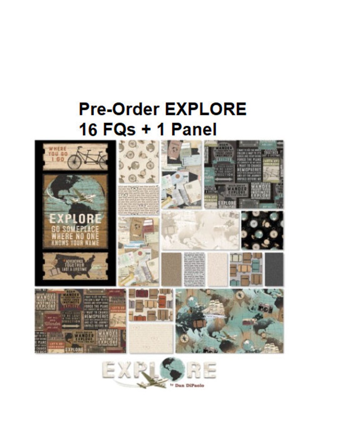 Pre-order Explore by Dan Dipaolo fat Quarter Bundle 18x22 Exp Delivery ...