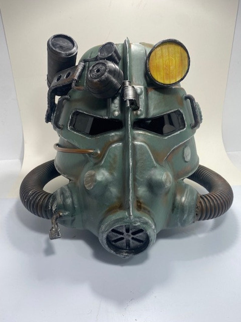 T45d Power Armor Helmet pre-war Military Green Paint Cosplay Replica ...