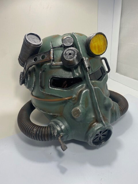 T45d Power Armor Helmet pre-war Military Green Paint Cosplay Replica ...