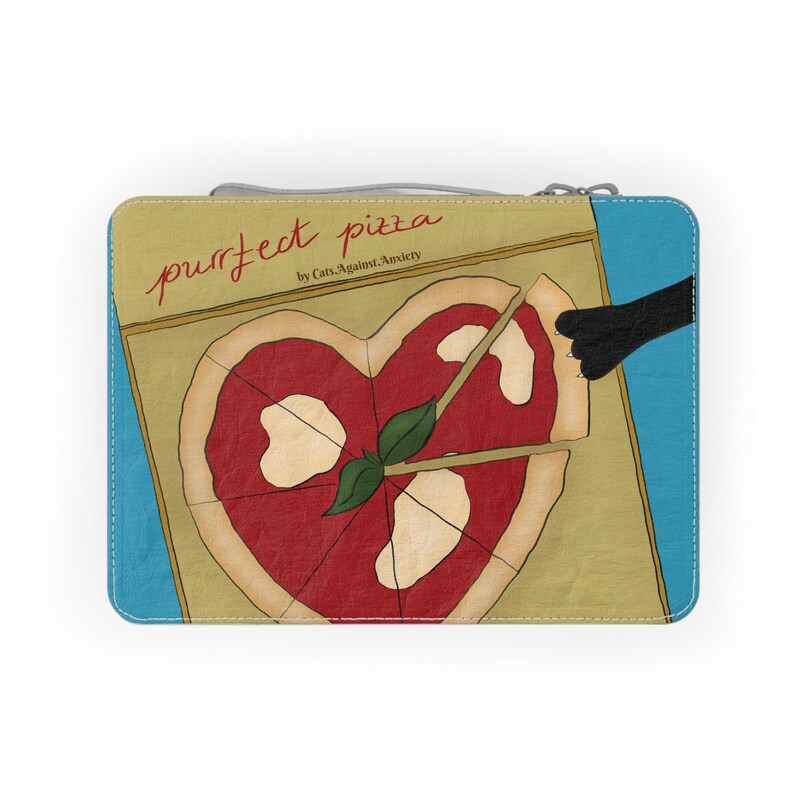 Eco-friendly Purrfect Pizza Cat Paper Lunch Bag | Reusable With Zipper ...