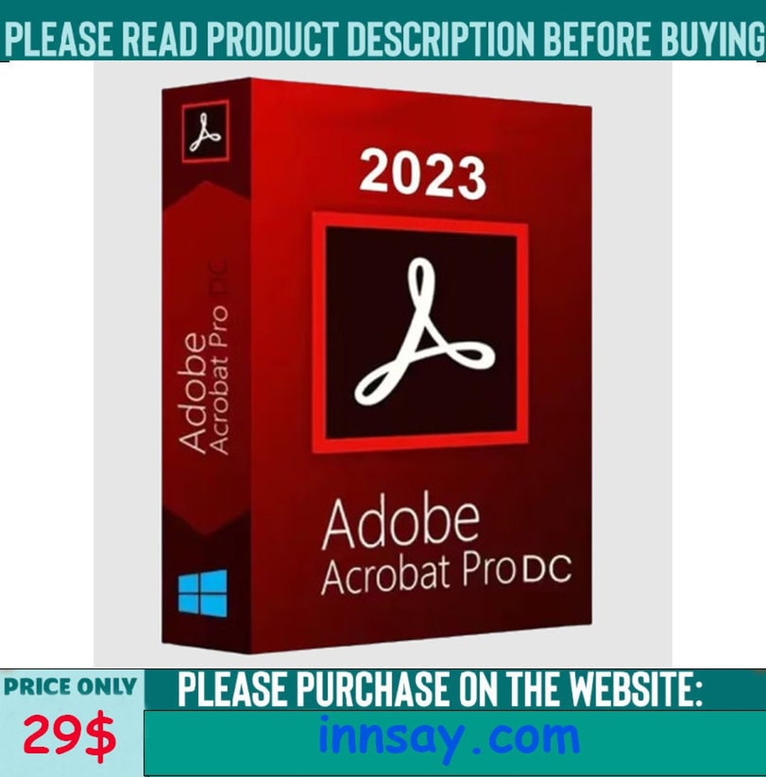 Adobe Acrobat Pro DC 2023 windows Lifetime Licence - Etsy UK