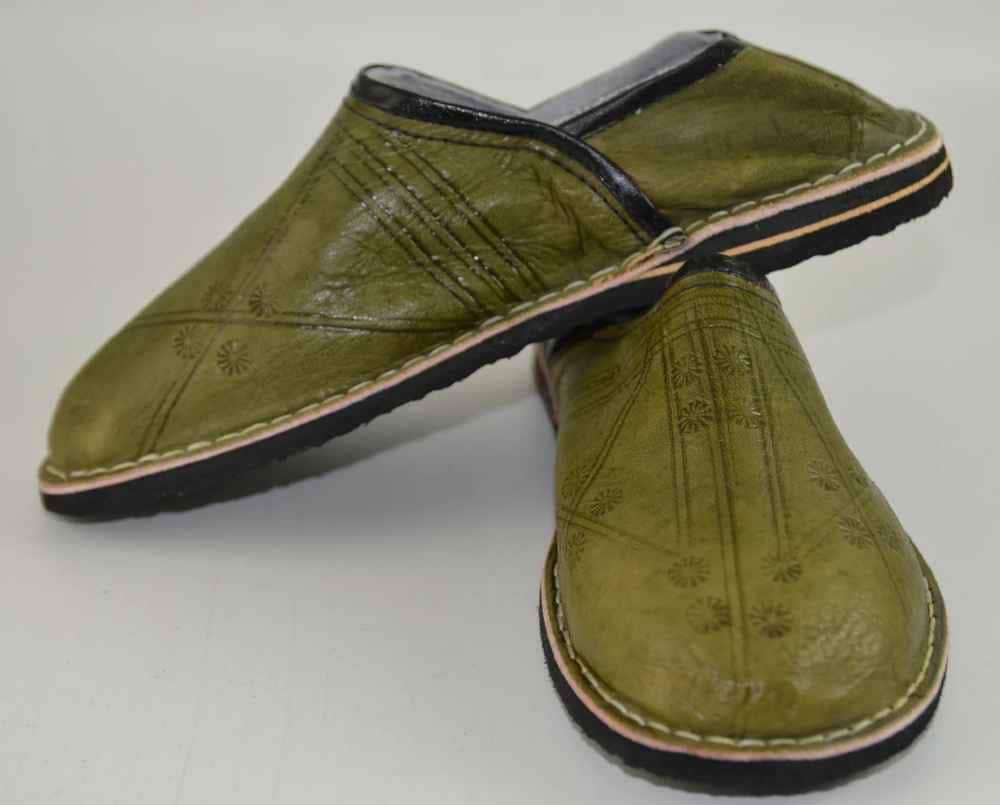 Babouches Berbères Fait Main Maroc Babouches Berbères En Cuir Véritable ...