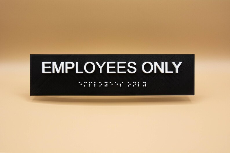 Custom Basic Employees Only Sign USA ADA Compliant - Etsy