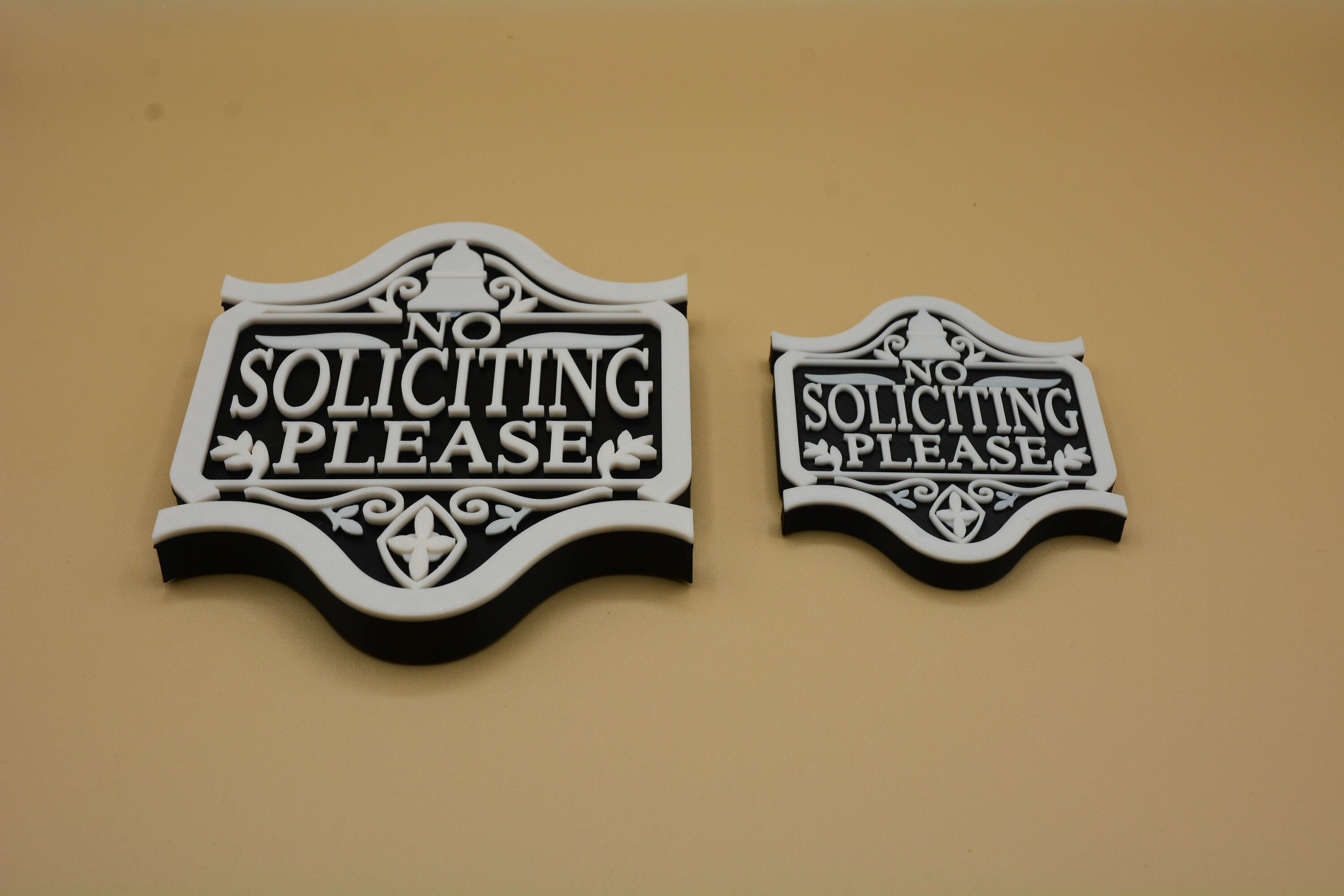 Fancy Bell No Soliciting Sign 3D Printed Not Painted (FB1) - Etsy