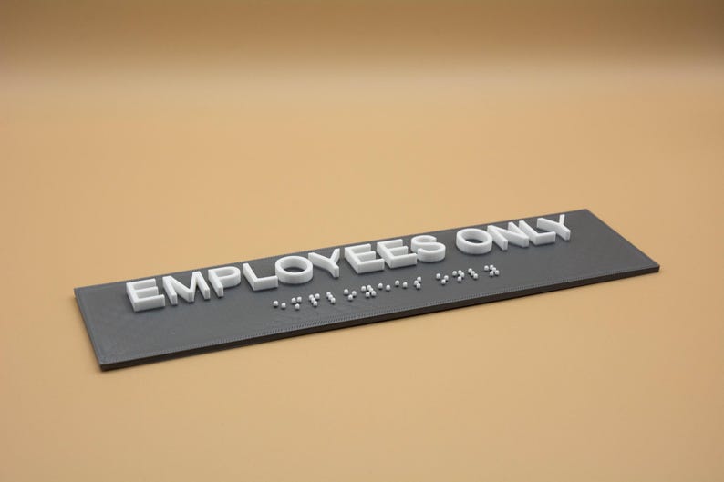 Custom Basic Employees Only Sign USA ADA Compliant - Etsy