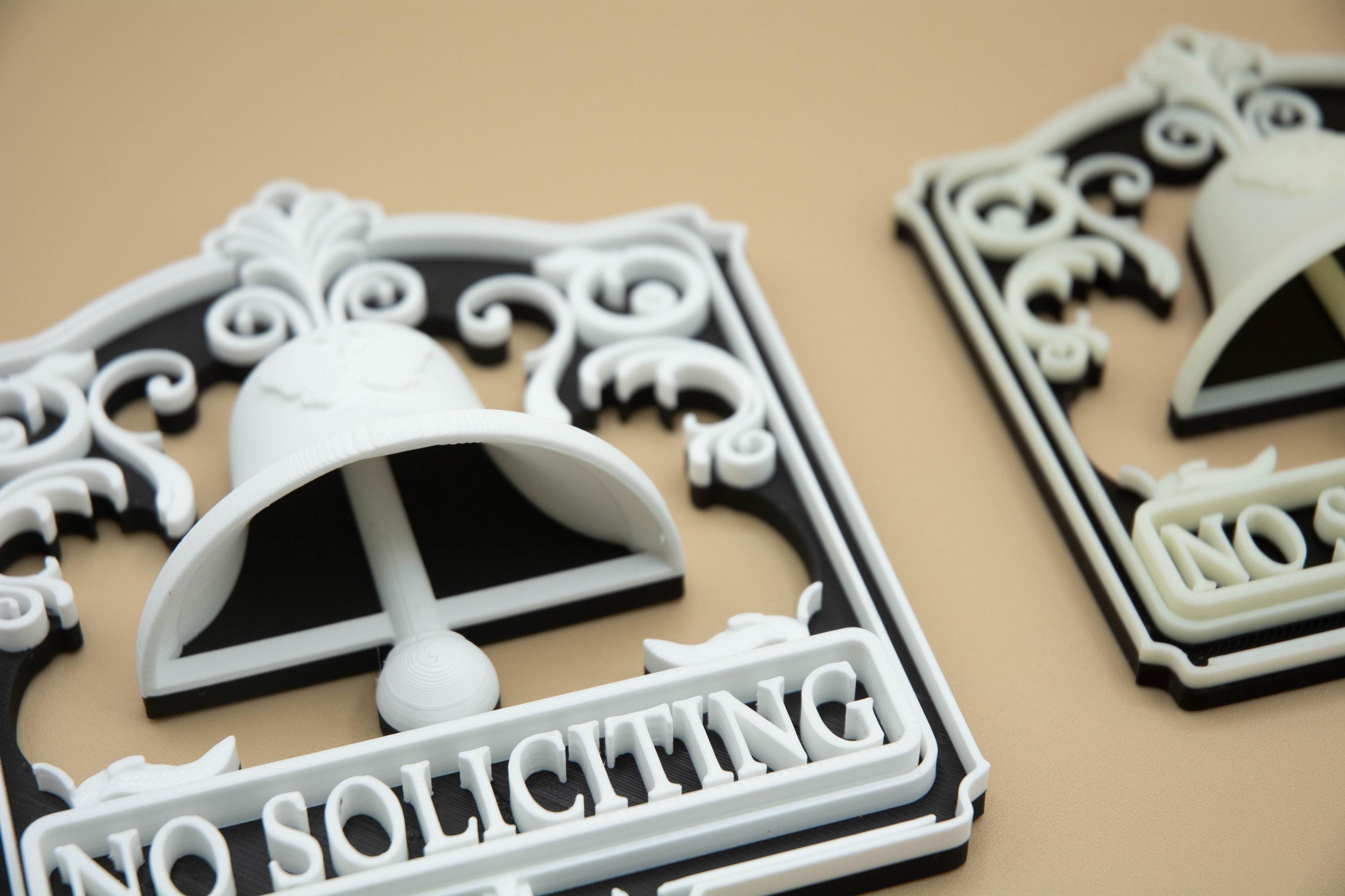 Fancy Bell No Soliciting Sign 3D Printed Not Painted (FB3) - Etsy