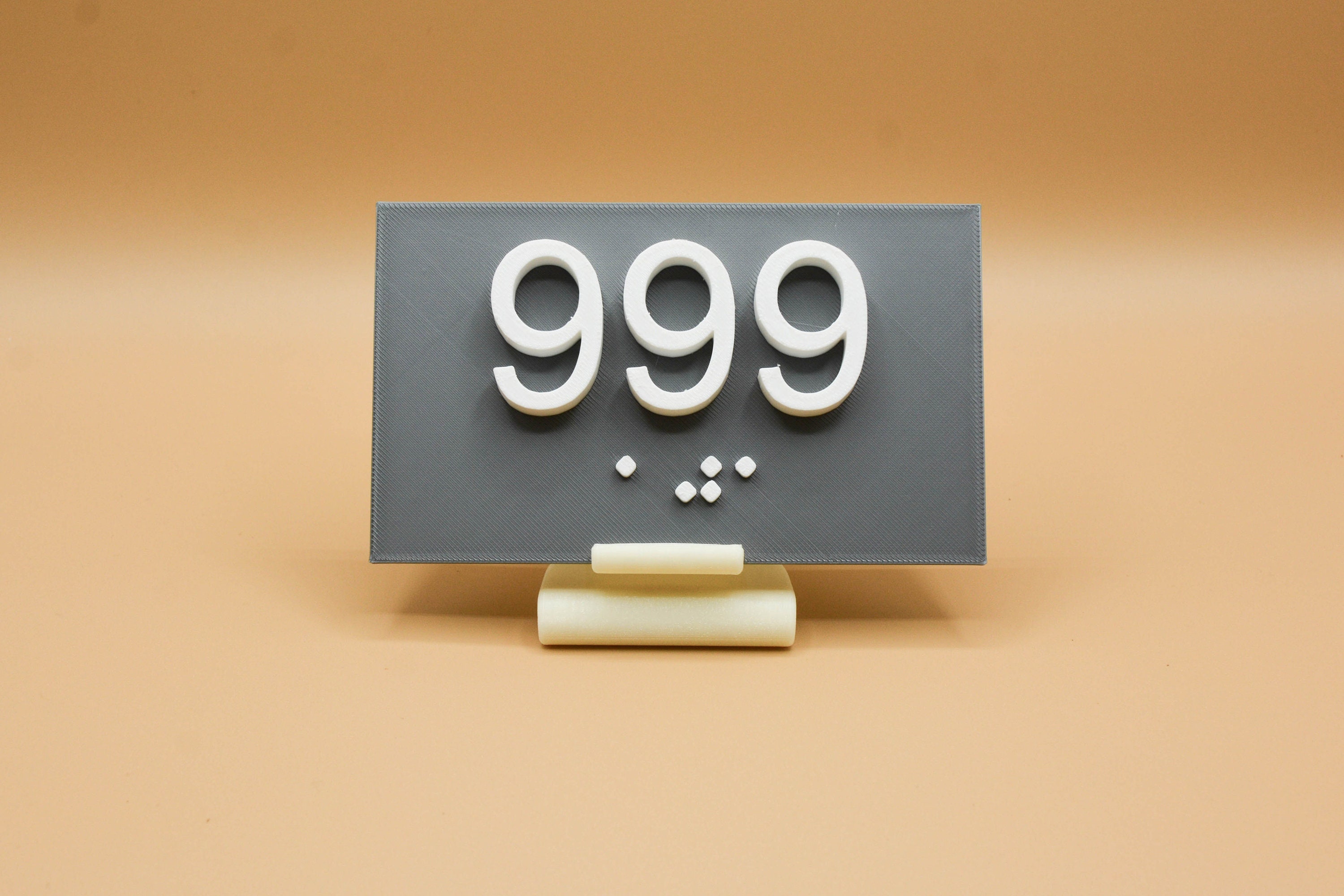 Modern Design Raised Room Number Sign 100-999 Basic 3D Printed Not ...