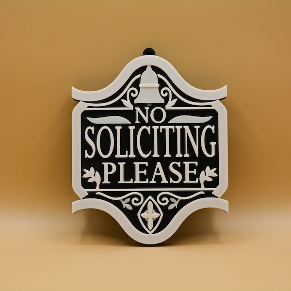 3d Printed No Soliciting Sign - Etsy