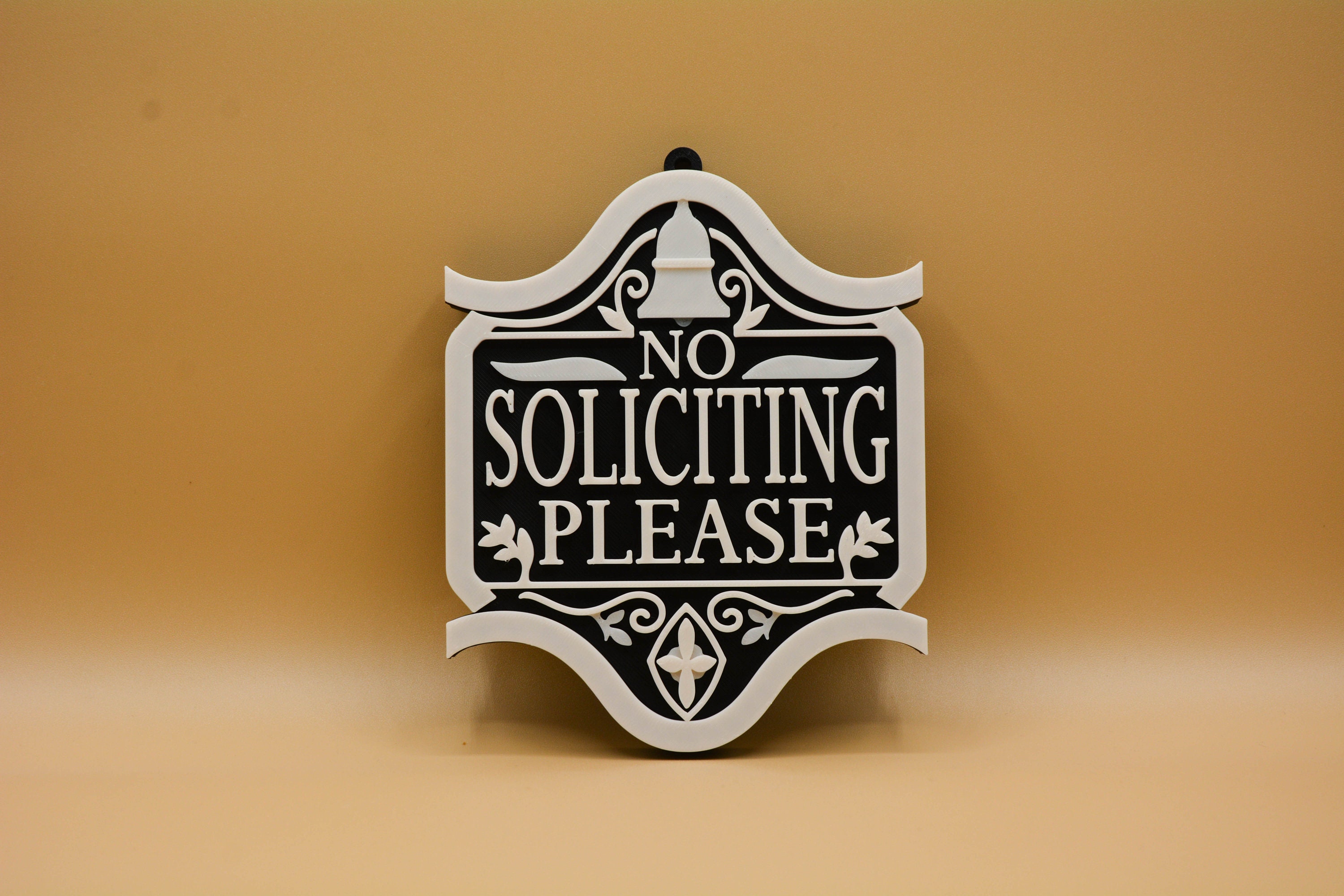 Fancy Bell No Soliciting Sign 3D Printed Not Painted (FB1) - Etsy