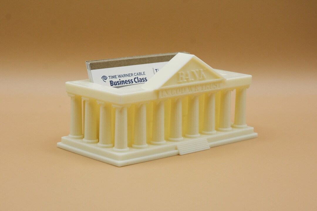 Roman Greek Ionic Temple or Bank Business Card Holder Dispenser Display ...