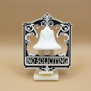 Fancy Bell No Soliciting Sign 3D Printed Not Painted (FB3) - Etsy
