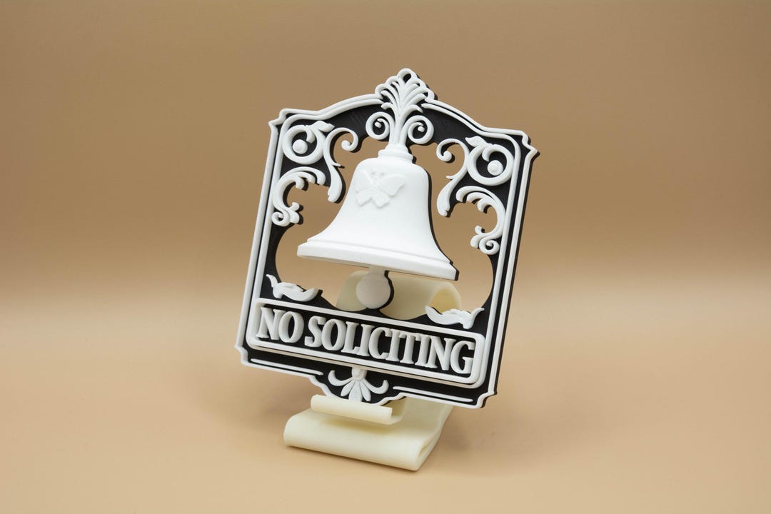 Fancy Bell No Soliciting Sign 3D Printed Not Painted (FB3) - Etsy