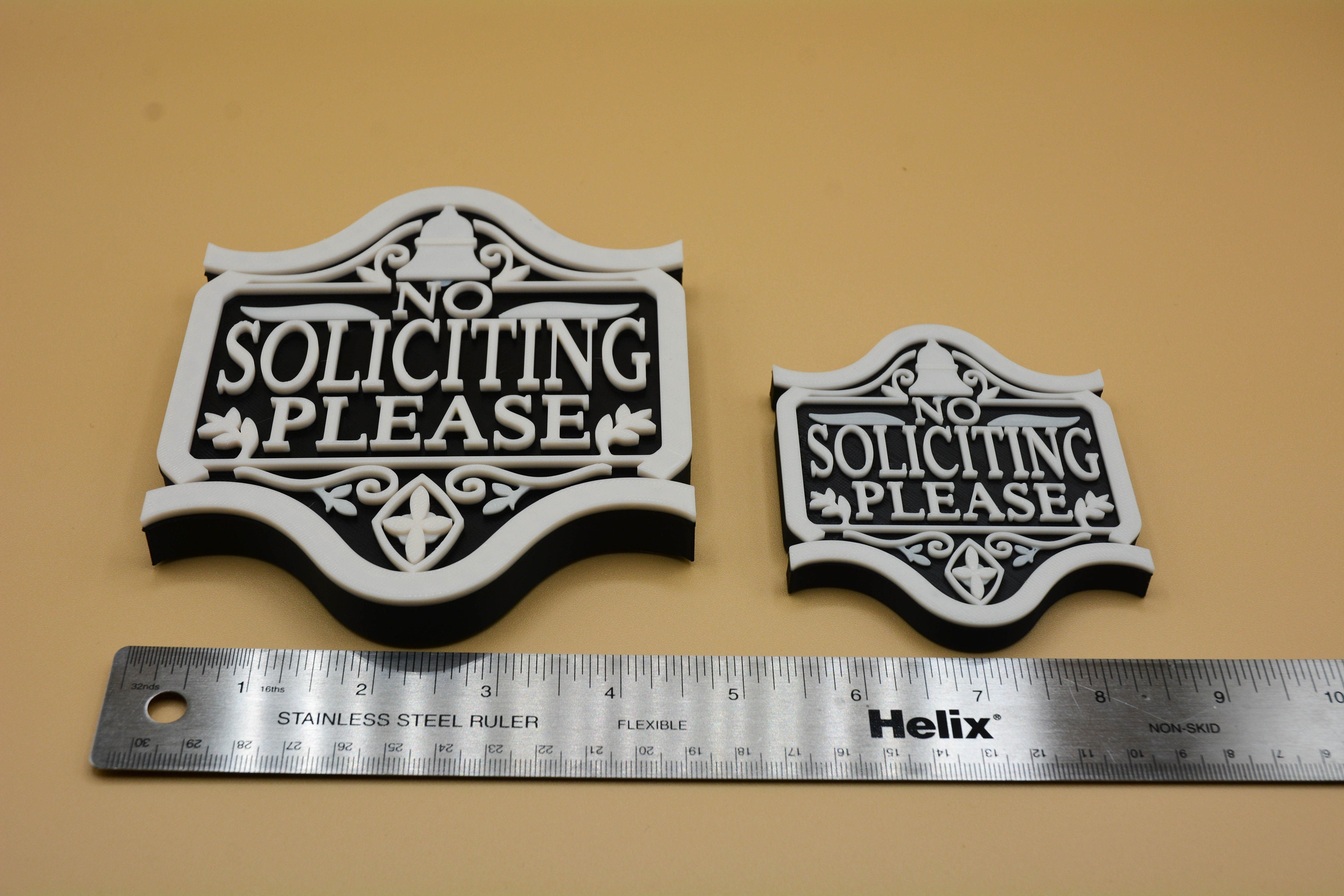 Fancy Bell No Soliciting Sign 3D Printed Not Painted (FB1) - Etsy