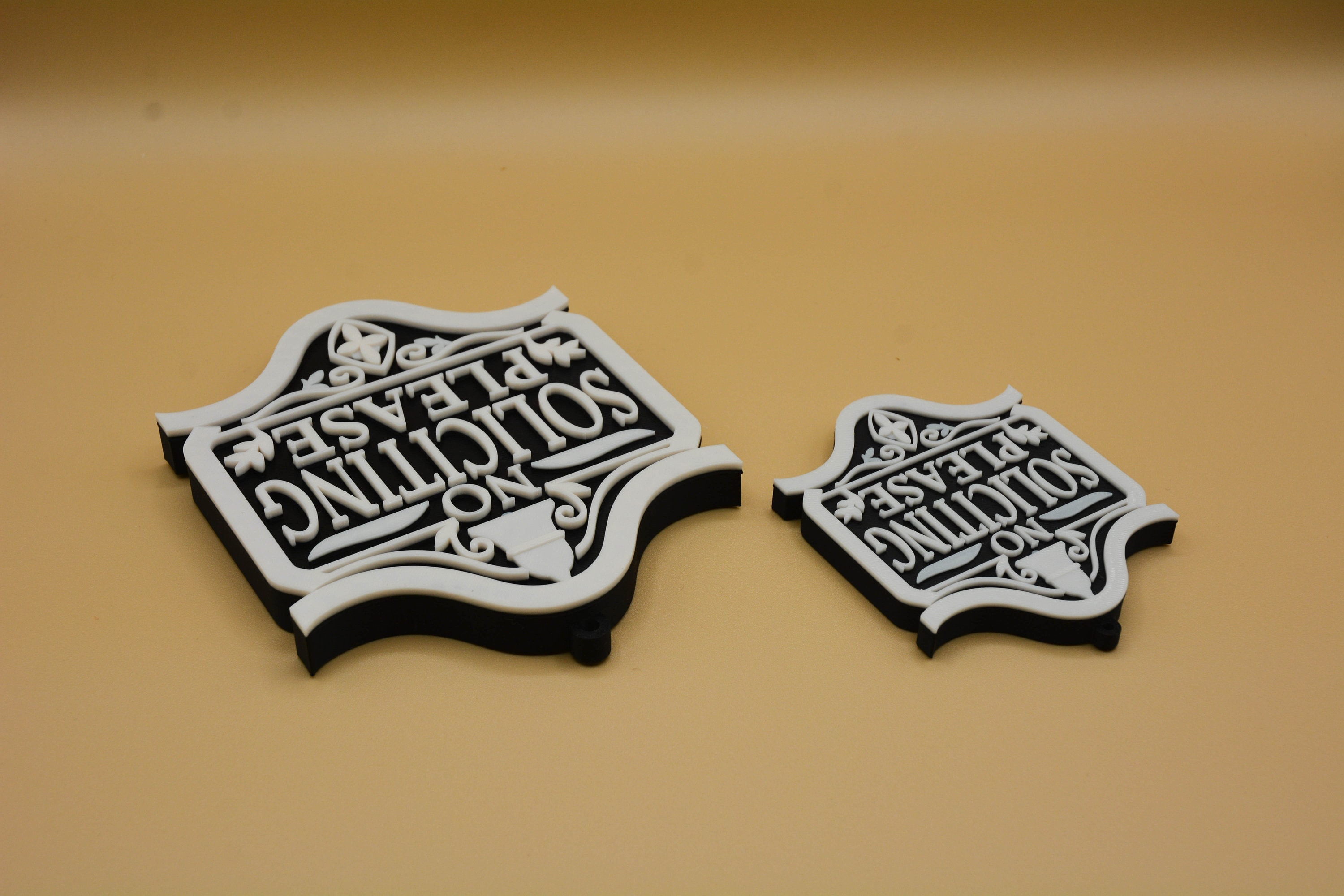 Fancy Bell No Soliciting Sign 3D Printed Not Painted (FB1) - Etsy