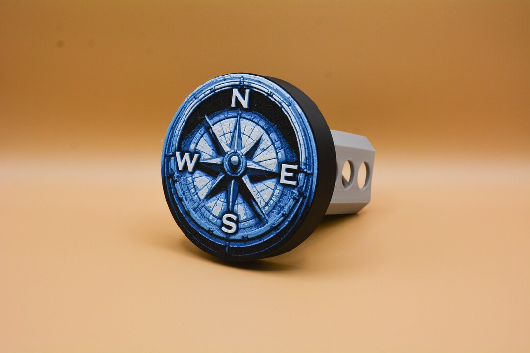 Custom 3D US Compass Direction Finder NSEW Trailer Hitch Receiver Cover ...