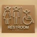 Custom Western 3D Unisex Handicap Toilet Signs Braille Bathroom ...
