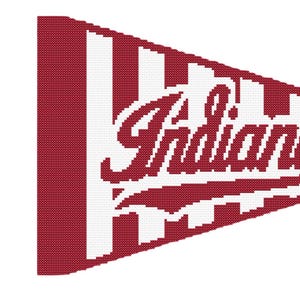 Indiana University Needlepoint Pattern, Cross Stitch, Pennant, IU ...