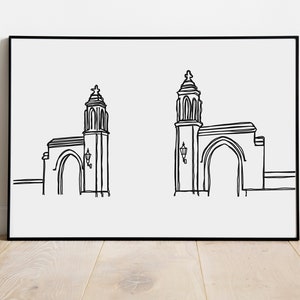 Indiana University Sample Gates Poster Print | Wall Decor | Line ...