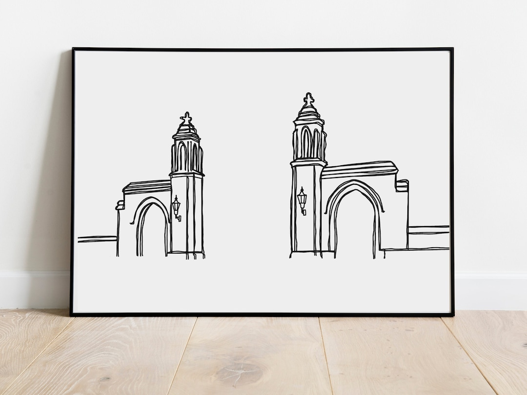 Indiana University Sample Gates Poster Print | Wall Decor | Line ...