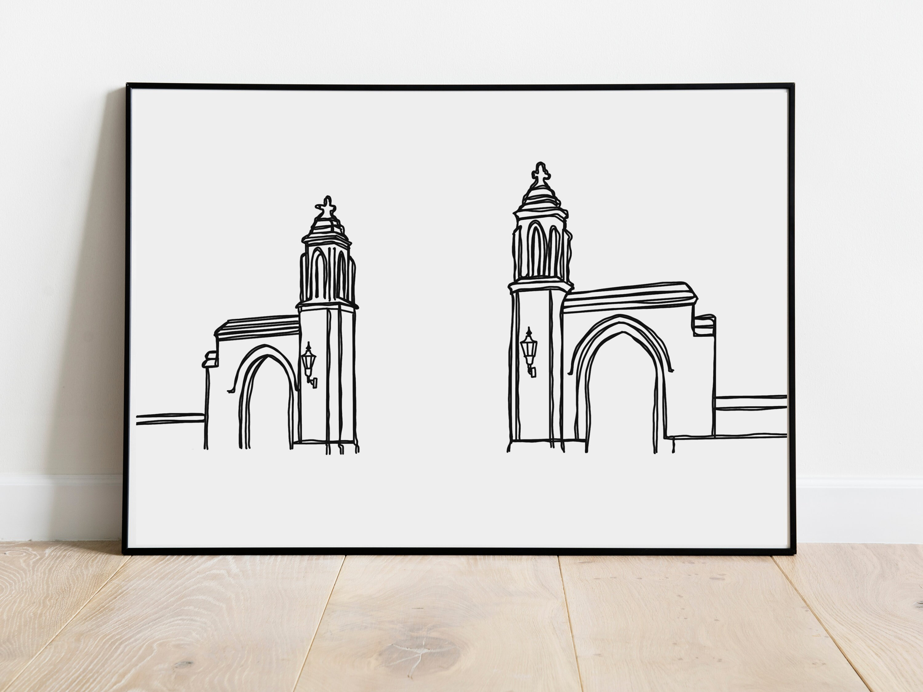 Indiana University Sample Gates Poster Print | Wall Decor | Line ...