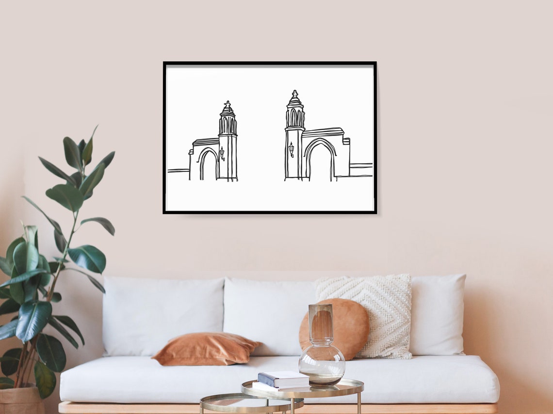 Indiana University Sample Gates Poster Print | Wall Decor | Line ...