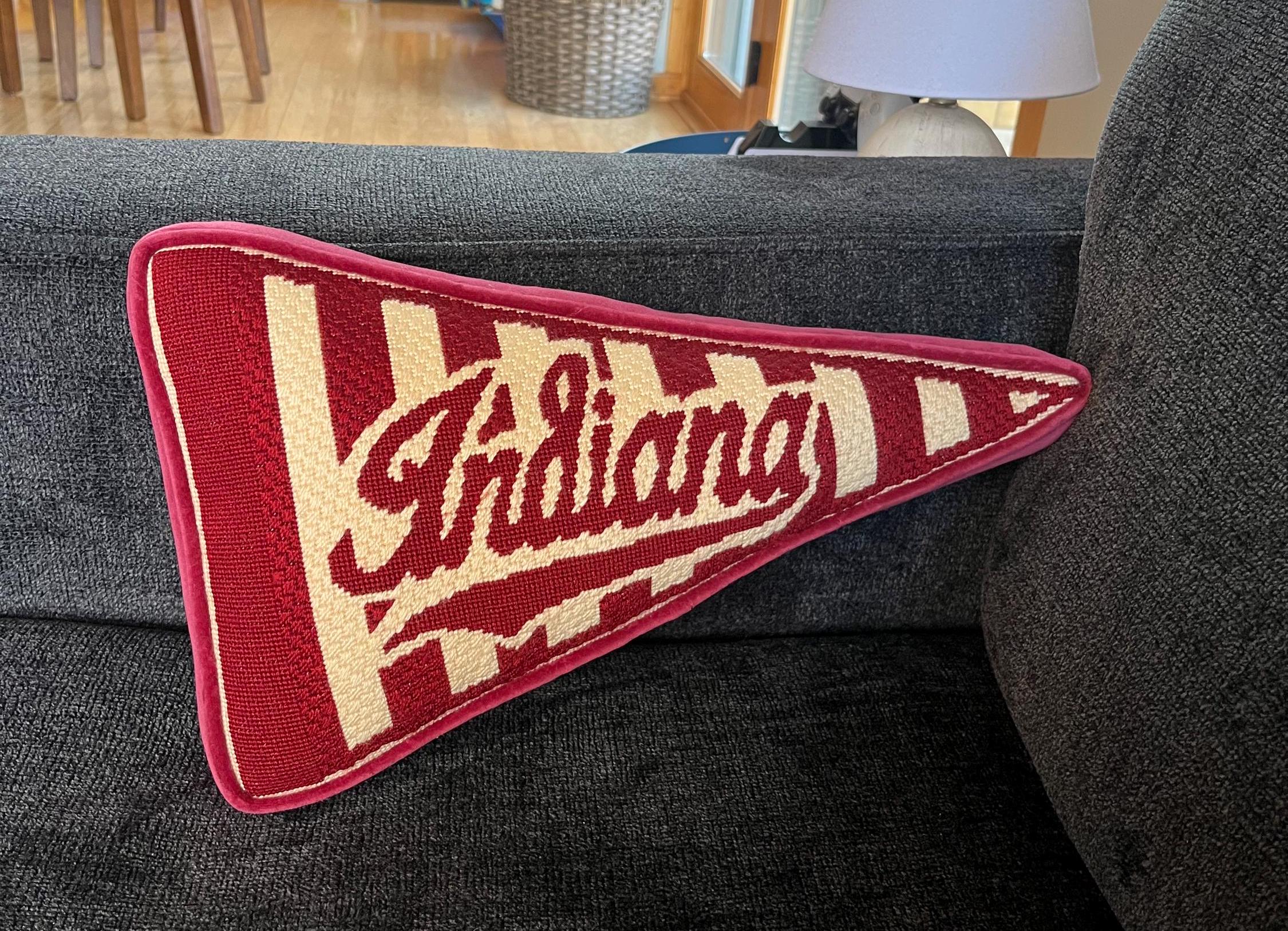 Indiana University Needlepoint Pattern, Cross Stitch, Pennant, IU ...