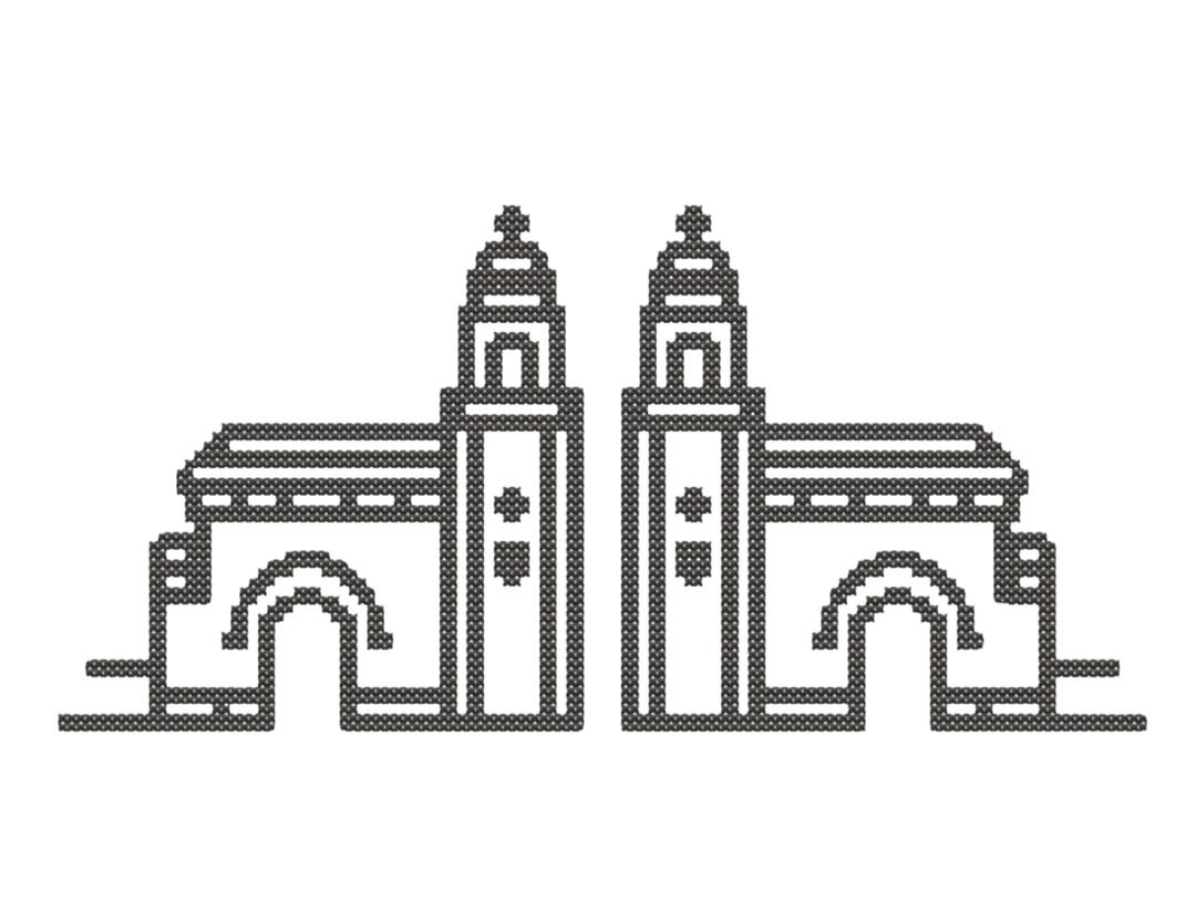Indiana University Needlepoint Pattern, Cross Stitch, Sample Gates, IU ...