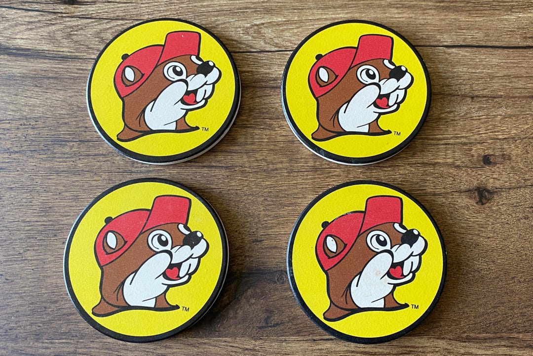 Buc-ee's Beaver Logo Decorative Coasters Set of 4 - Etsy