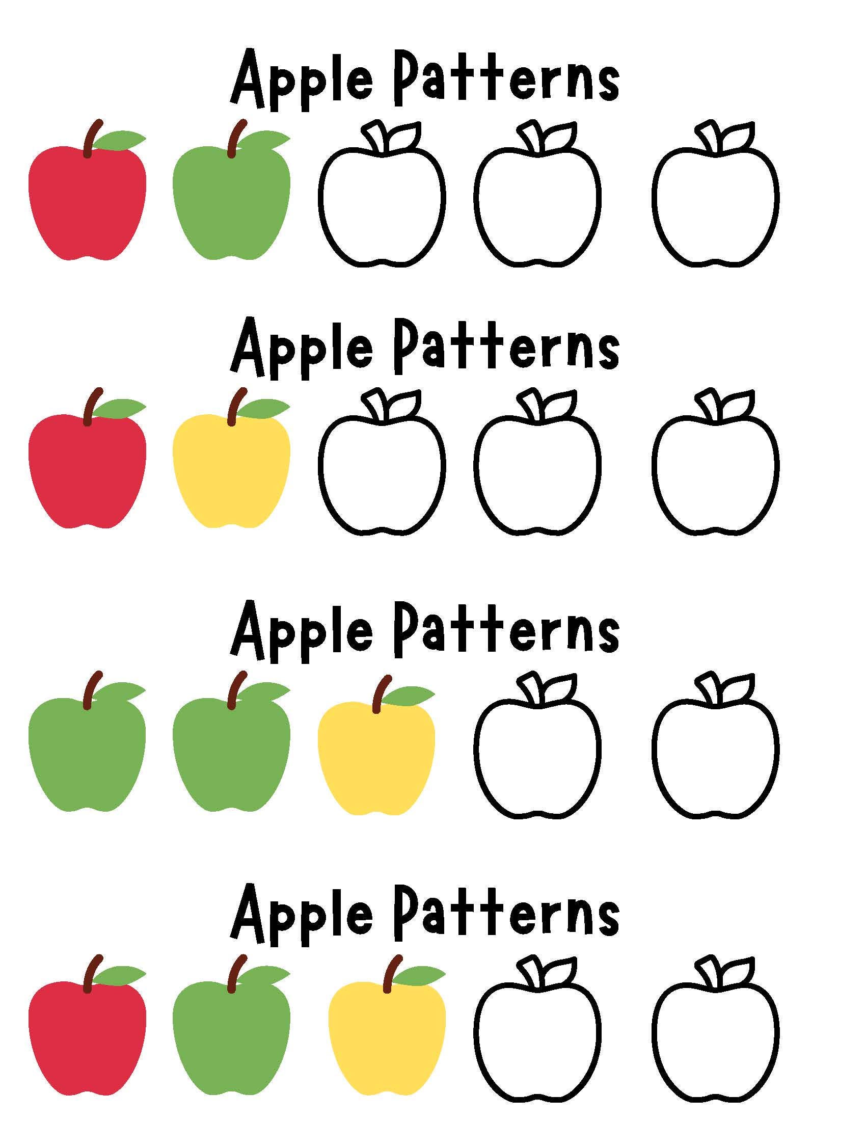 Apple Worksheet Bundle - Etsy