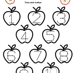 Apple Worksheet Bundle - Etsy