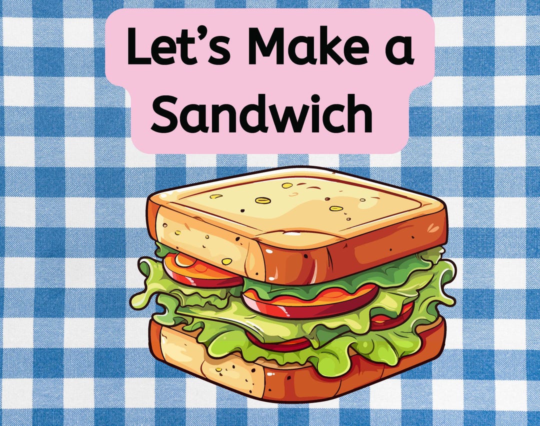 Let's Make a Sandwich File Folder Game/task Mat/busy Book - Etsy