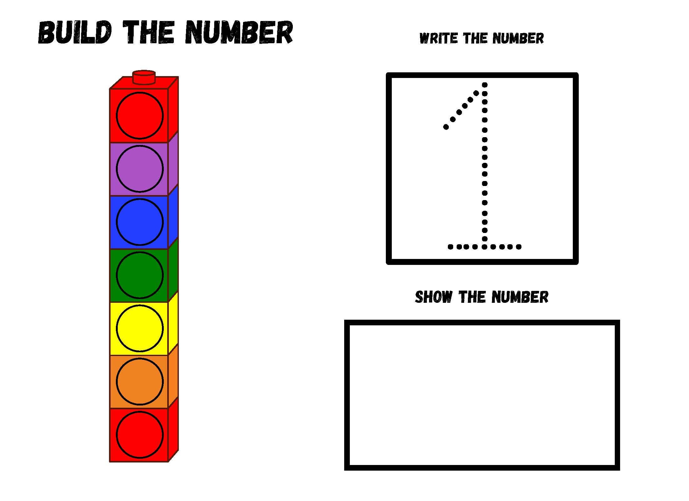 Linking Cube Counting & Number Cards - Etsy